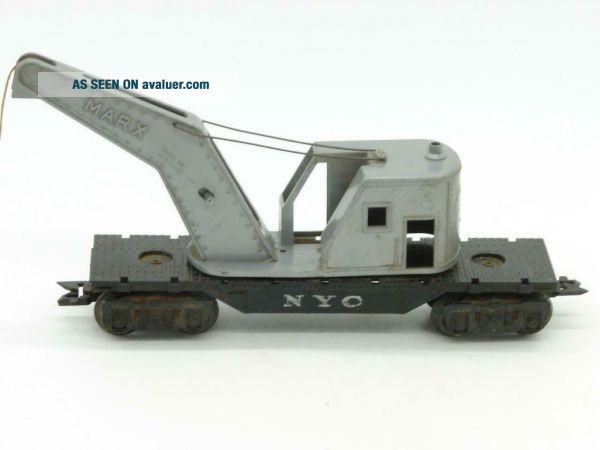 Marx Trains York Central Crane Car On Deluxe Trucks Or Fix | #39663081