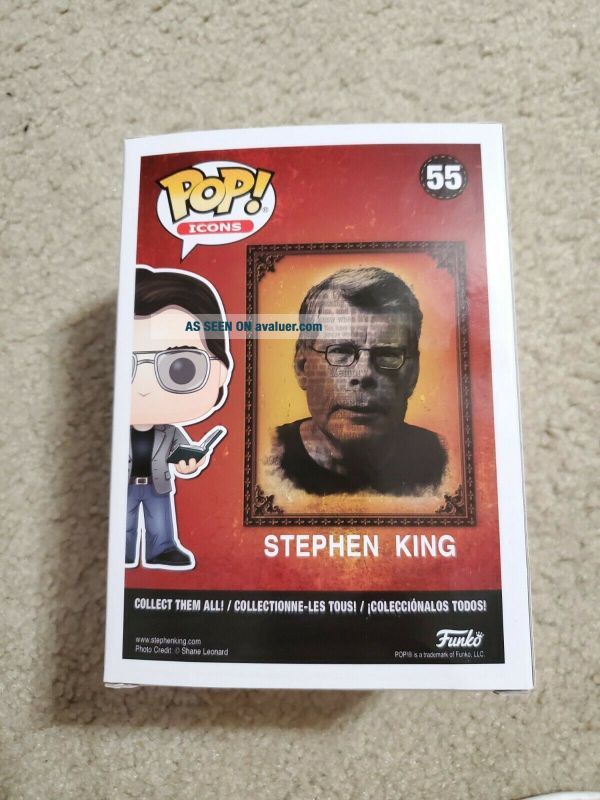 Funko Pop Stephen King With Red Balloon FYE Exclusive 55 POP Icons ...