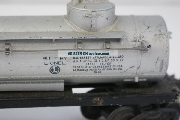 Vintage Lionel 6465 Sunoco Oil Tanker O Scale Train Tank Car | #39697678