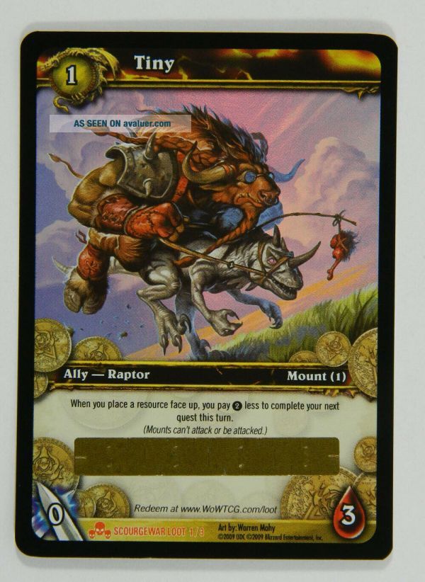 2009 World Of Warcraft WOW TCG Tiny Loot Card Unscratched | #39706167