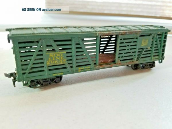 E9 HO TRAIN Scale BOX CAR SOO LINE Cattle Car Stockyard 29647 Green ...