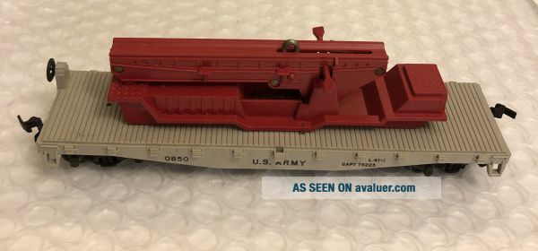 HO Scale Vintage Lionel US Army 0850 4”rocket Missile Launcher Flat Car ...