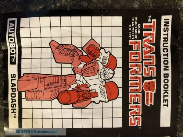 Hasbro Transformers Autobot Slapdash Instruction Booklet G1 | #39848865