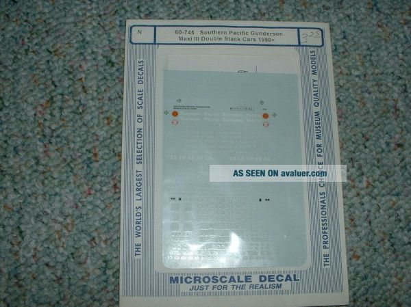 Microscale N Decals Southern Pacific Gunderson Maxi II Dble Stack Cars ...