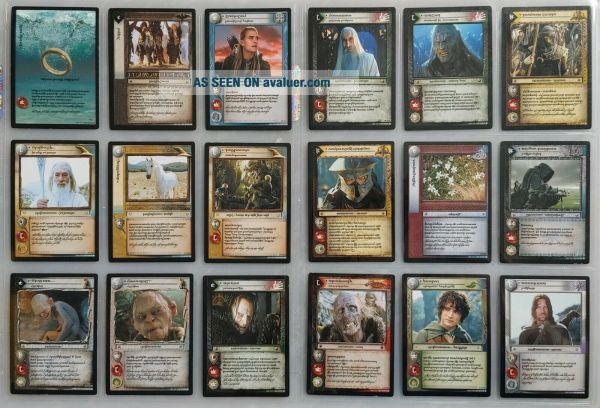 Lord Of The Rings LOTR TCG The Two Towers Complete 18 Card Tengwar Set ...