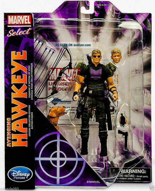 MARVEL SELECT DISNEY STORE AVENGING HAWKEYE ACTION FIGURES TOY ...