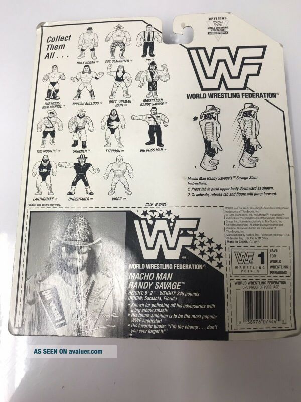 WWE WWF Wrestling Hasbro Macho Man Randy Savage Figure Series 5 1993 ...