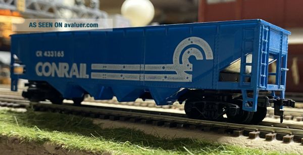 Tyco HO Scale Conrail Blue Gondola Train Quad Hopper 433165 | #39966173