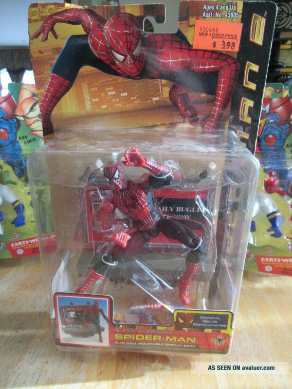 Spider - Man 2 Poseable SpiderMan Action Figure W Magnet Base W ...