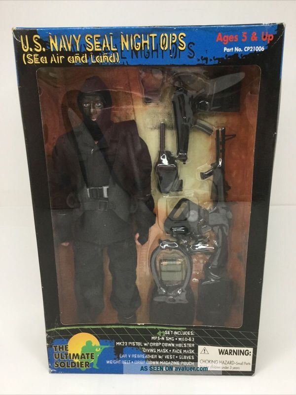 1998 THE ULTIMATE SOLDIER U. S. NAVY SEAL NIGHT OPS 21st CENTURY TOY 12 ...