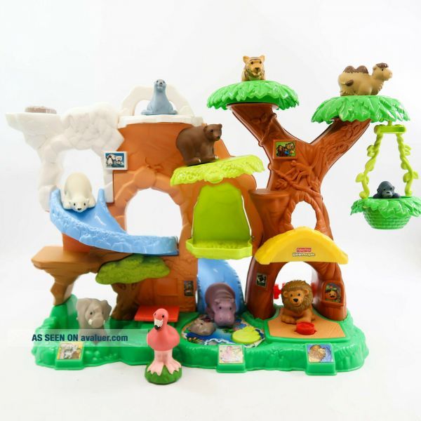 2011 Fisher Price Little People Zoo Talkers Tree House Play Set 10 ...