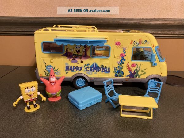 Rare Viacom Spongebob Squarepants Happy Camper RV Van Playset Complete ...