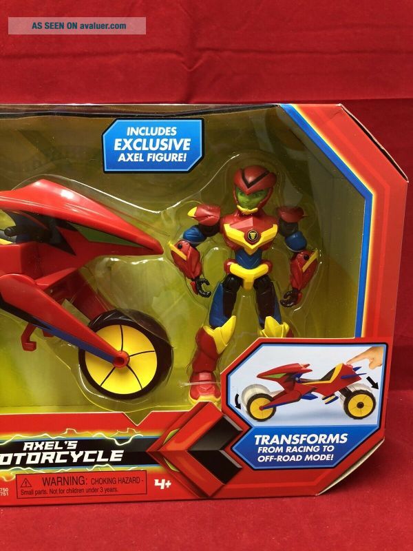 Power Players Axel Figure With Motorcycle Transform From Racing To Off ...