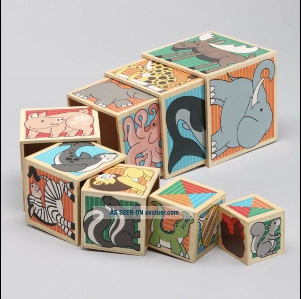 Melissa And Doug 4207 Stacking Nesting Blocks Wooden Animals | #40149292