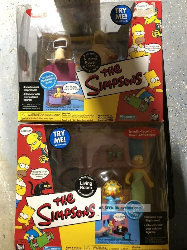 Playmates The Simpsons Living Room Interactive W/Marge & Maggie ...