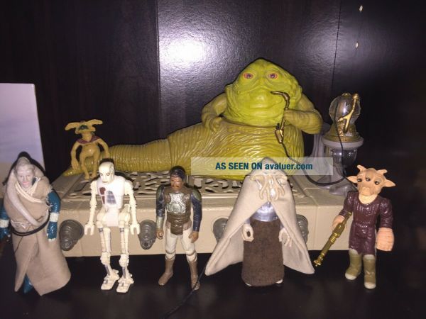 Vintage Kenner Star Wars Jabba The Hutt Play Set And Figures 8D8 Red ...