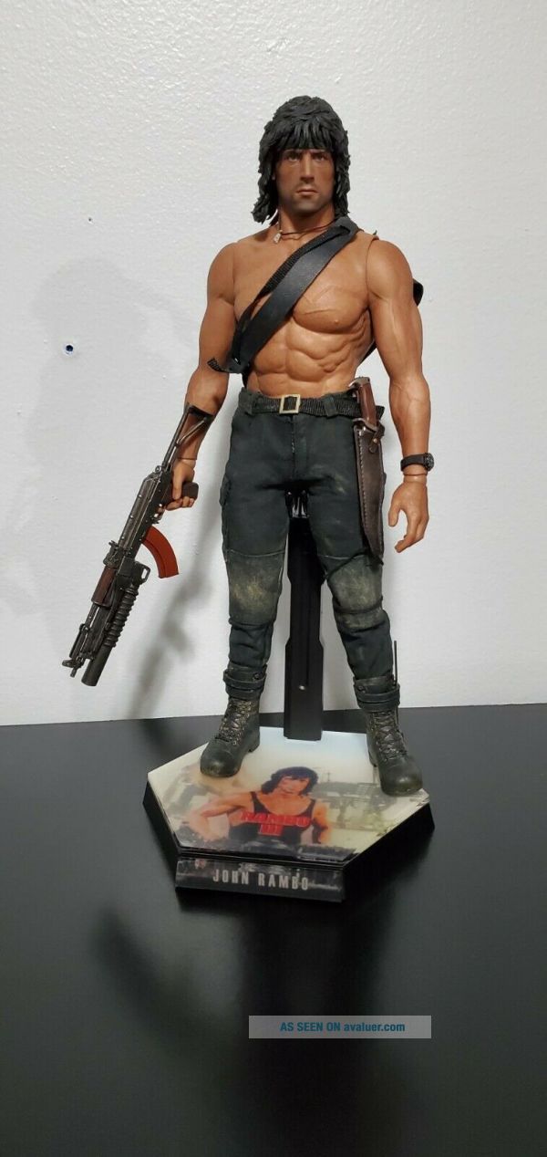 Threezero Rambo III John Rambo 1/6 Figure Complete W/ Custom Stand ...