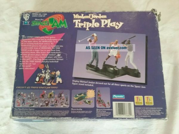 Space Jam Michael Jordan Playmates Toys Triple Play Action Figures 3 ...