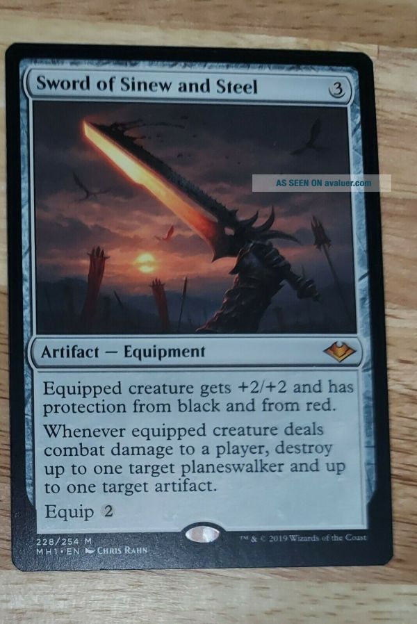 MTG Magic The Gathering Modern Horizons Sword Of Sinew And Steel ...