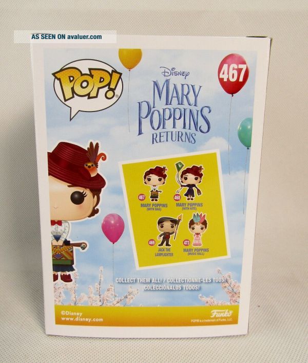 Funko Pop Disney Mary Poppins Returns Mary With Bag Vinyl Figure 467 ...
