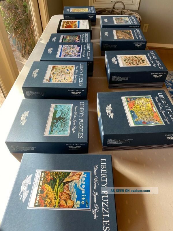 Liberty Wooden Jigsaw Puzzle - The Greyhound Lines Map Of The United ...