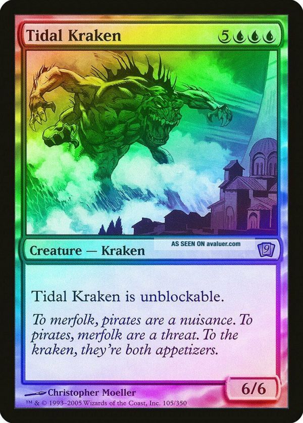 Tidal Kraken FOIL 9th Edition NM Blue Rare MAGIC THE GATHERING CARD ...