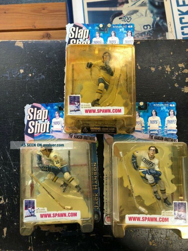 MCFARLANE SLAP SHOT COMPLETE SET OF THE 3 HANSON BROTHERS (NIB ...