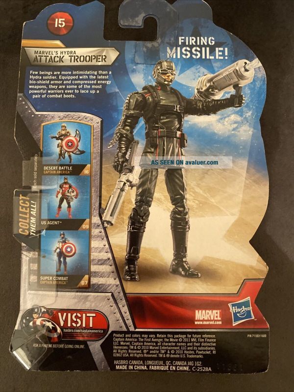 Captain America The First Avenger Movie Series 15 Hydra Attack Trooper ...