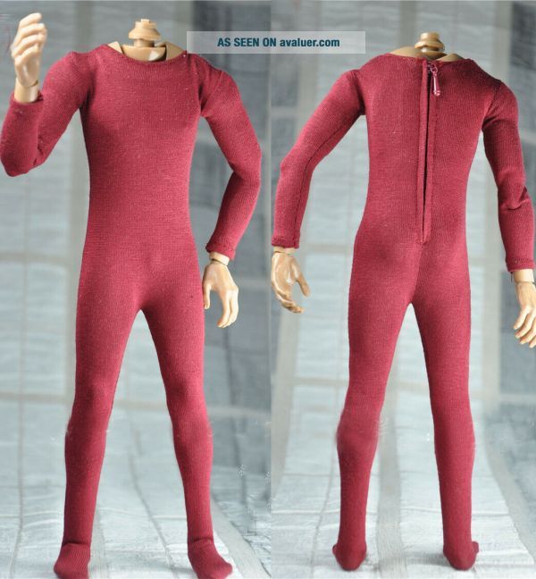 1:6 Scale DIY Red Tight Jumpsuit For 12 " Male DAM HT SS Action Figure ...