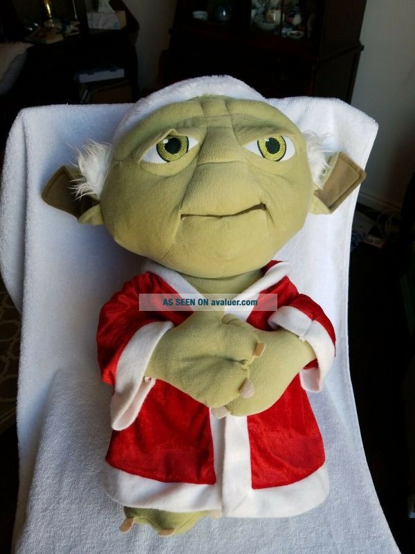 20 " BIG STAR WARS SANTA YODA CHRISTMAS DOOR GREETER STUFFED ANIMAL ...