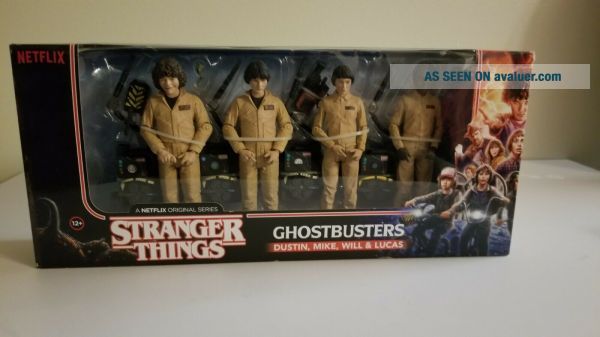 STRANGER THINGS GHOSTBUSTERS 4 Pack (Dustin Mike Will Lucas) McFarlane ...