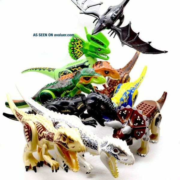 Legoed Building Blocks Jurassic World Park Big Dinosaur Figures Ancient ...