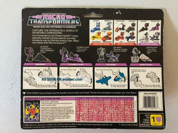 Transformers G1 Micromaster Decepticon Air Strike Patrol Micro Vintage ...