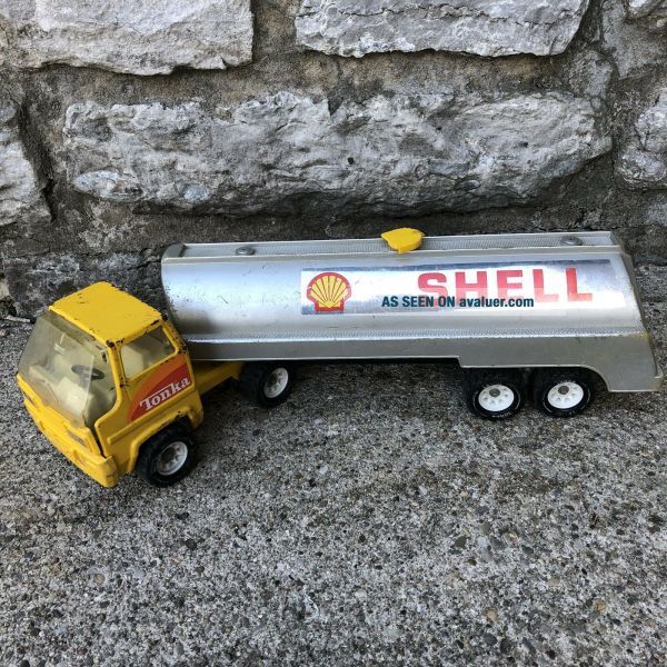 Vintage Tonka SHELL Gas Tanker Truck Semi 70s Toy USA | #40807716