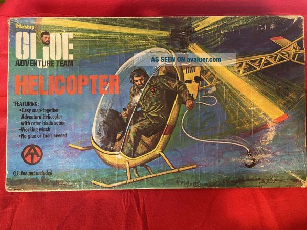 GI JOE VINTAGE ADVENTURE TEAM HELICOPTER BOX AND DIRECTIONS AND INSERT ...