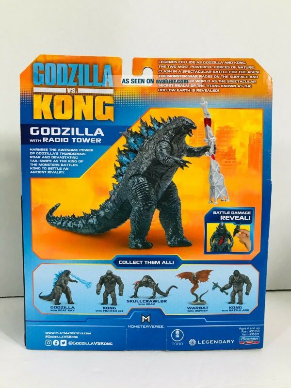 Godzilla Vs Kong: GODZILLA With Radio Tower Monsterverse Movie Action ...