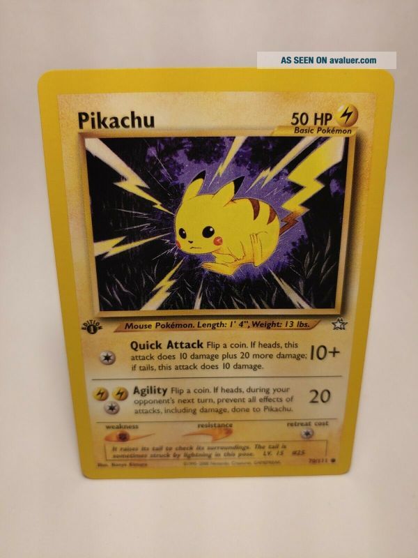Pikachu 70/111 1st Edition Neo Genesis Pokemon Card Vintage WOTC ...