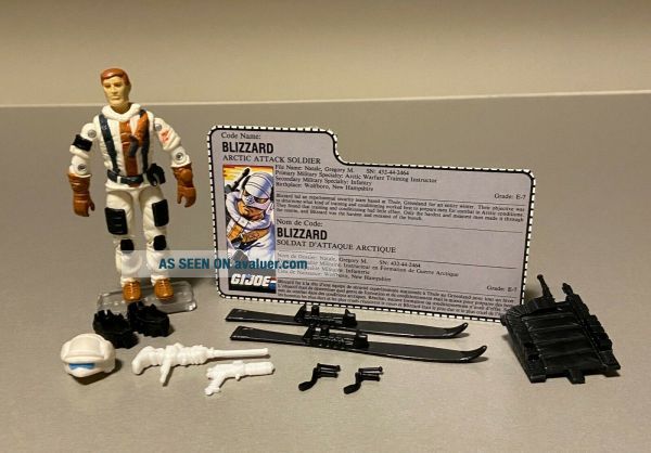 GI Joe 1988 Blizzard 100 Complete With Filecard ARAH | #40930400