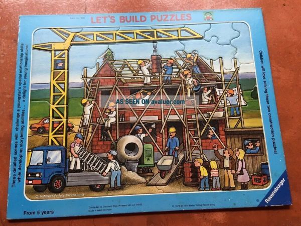 Ravensburger 1978 Jigsaw Lets Build Puzzles By Otto Maier Verlag Rare ...