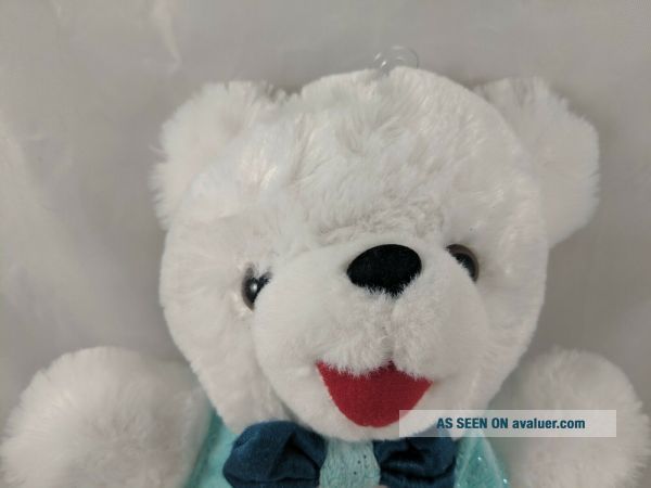 Dan Dee Snowflake Teddy Bear Plush White Teal Vest 12 " 2018 Stuffed ...