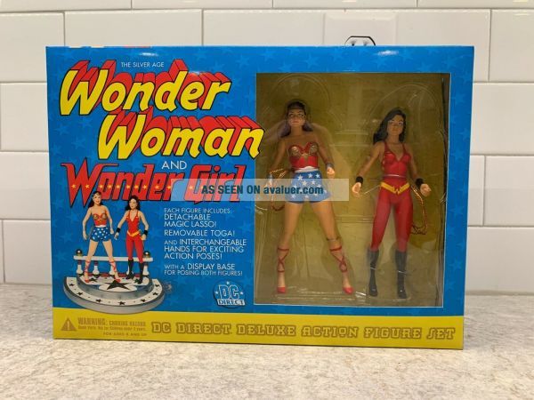 Wonder Woman & Wonder Girl Silver Age Deluxe Action Figure Set DC ...