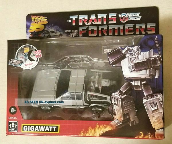Transformers Back To The Future BTTF Gigawatt Delorean G1 Retro MIB In ...