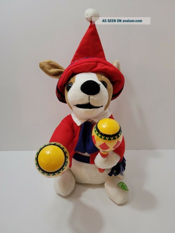Sound N Light Animatronics Christmas Chihauhua Dancing Singing Plush W ...