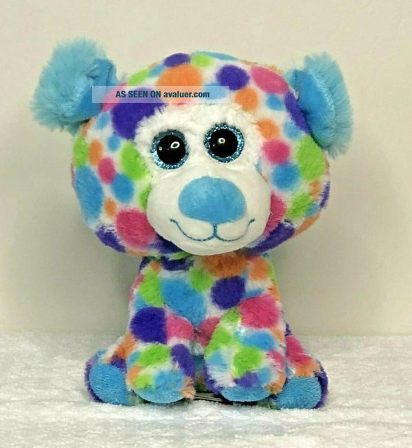 Hug Fun Glitter Eyes Colorful Puppy Spot Dog Stuffed Animal Plush 7 ...