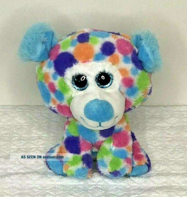 Hug Fun Glitter Eyes Colorful Puppy Spot Dog Stuffed Animal Plush 7 ...
