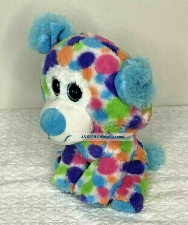 Hug Fun Glitter Eyes Colorful Puppy Spot Dog Stuffed Animal Plush 7 ...