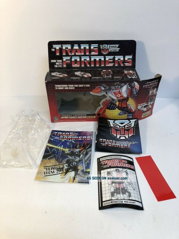 1985 VINTAGE HASBRO TRANSFORMERS G1 AUTOBOT RED ALERT EMPTY BOX ONLY ...