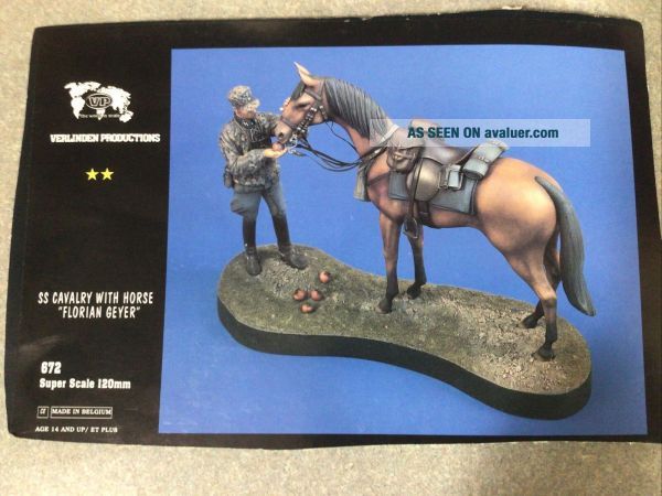 VERLINDEN Scale 120MM 672 - - SS CAVALRY WITH HORSE - - FLORIAN GEYER ...