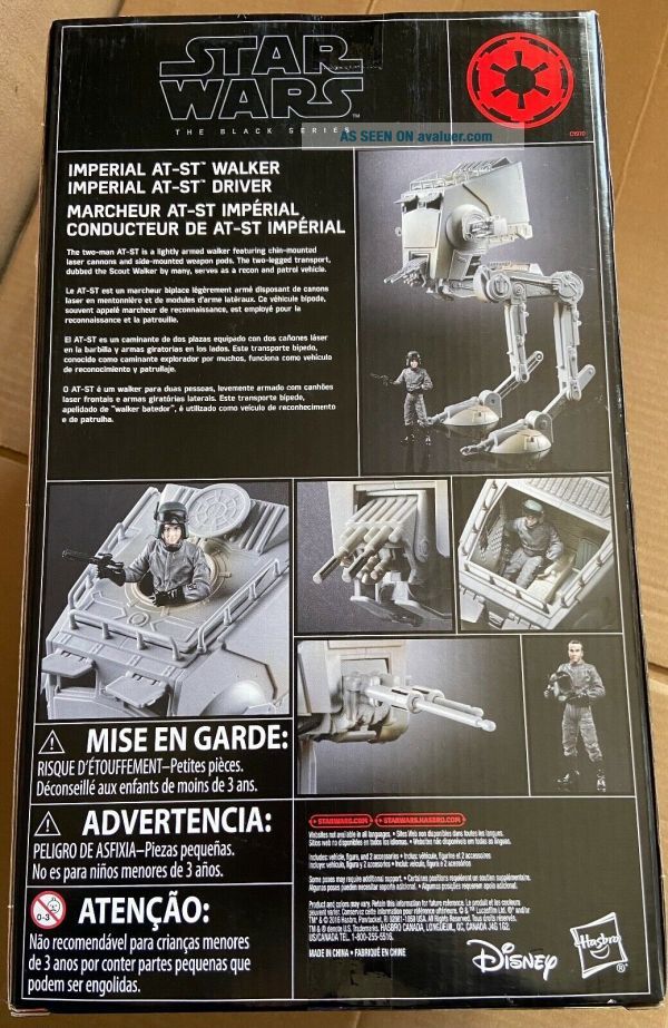 Star Wars The Black Series Imperial AT - ST Walker With Driver BY ...