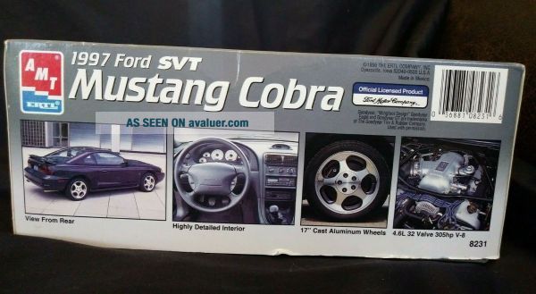 1997 Mustang SVT Cobra 1/25 AMT ERTL Plastic Model Kit Open Box Bags ...